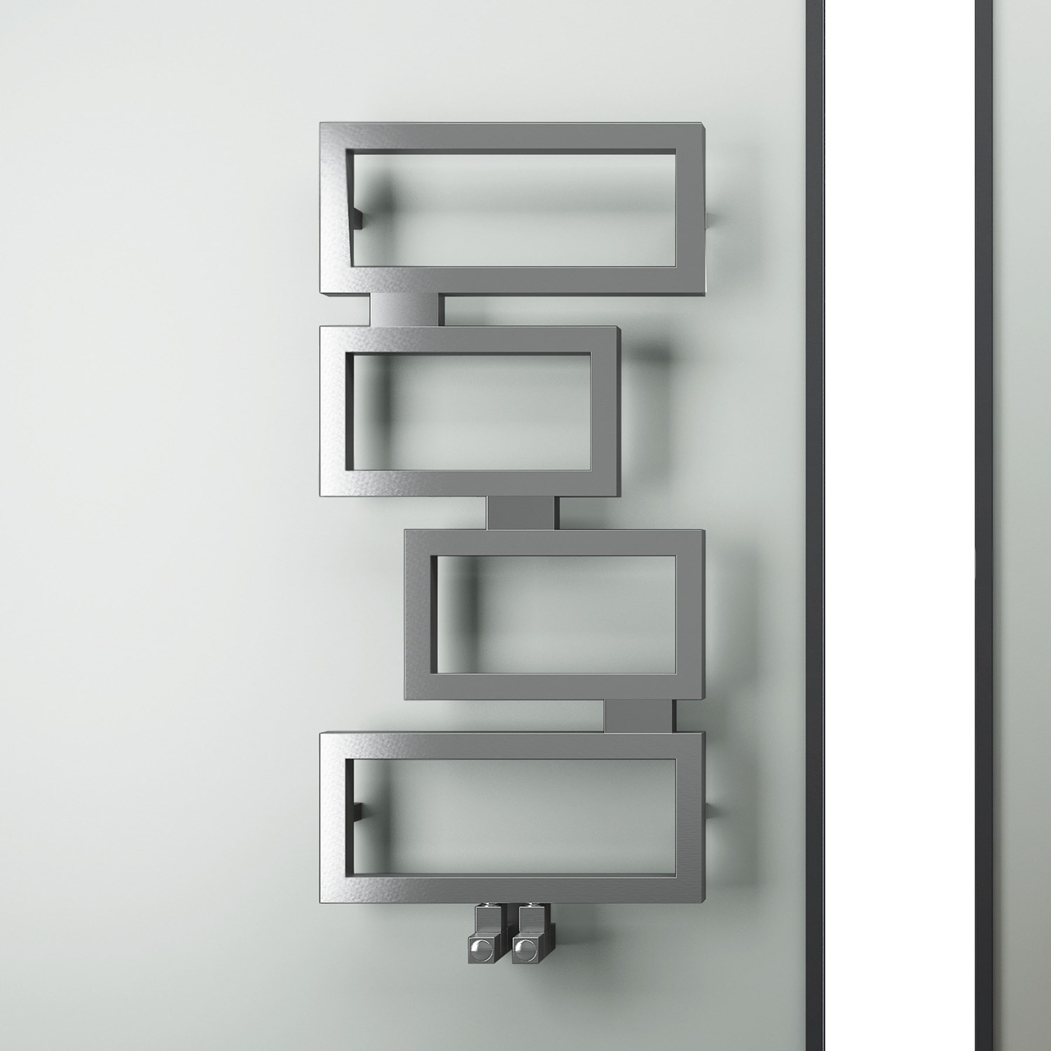 Carisa Clash Stainless Steel Heated Towel Rail - 920 x 450mm | Toasty