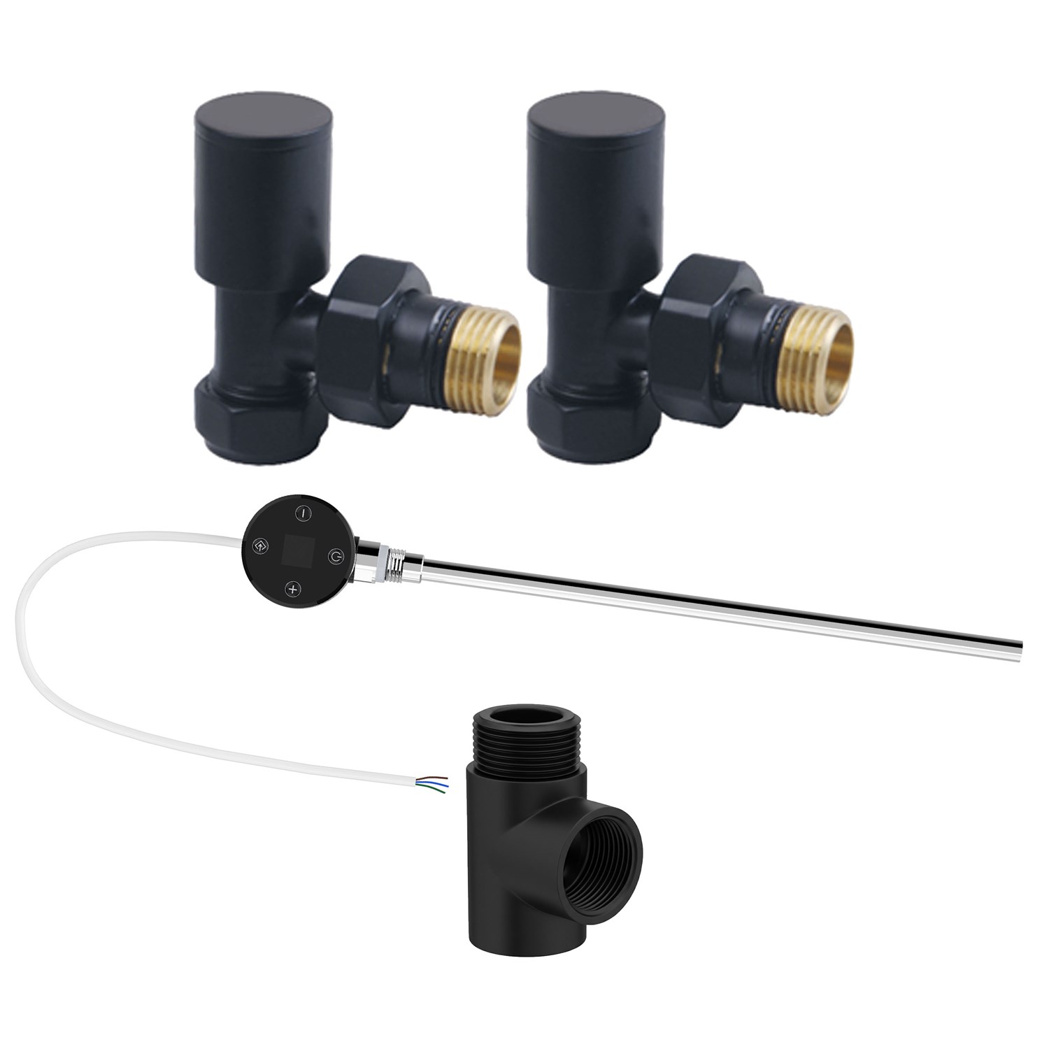 Toasty Matt Black Dual Fuel Kit With Digital Element, Valves And T ...